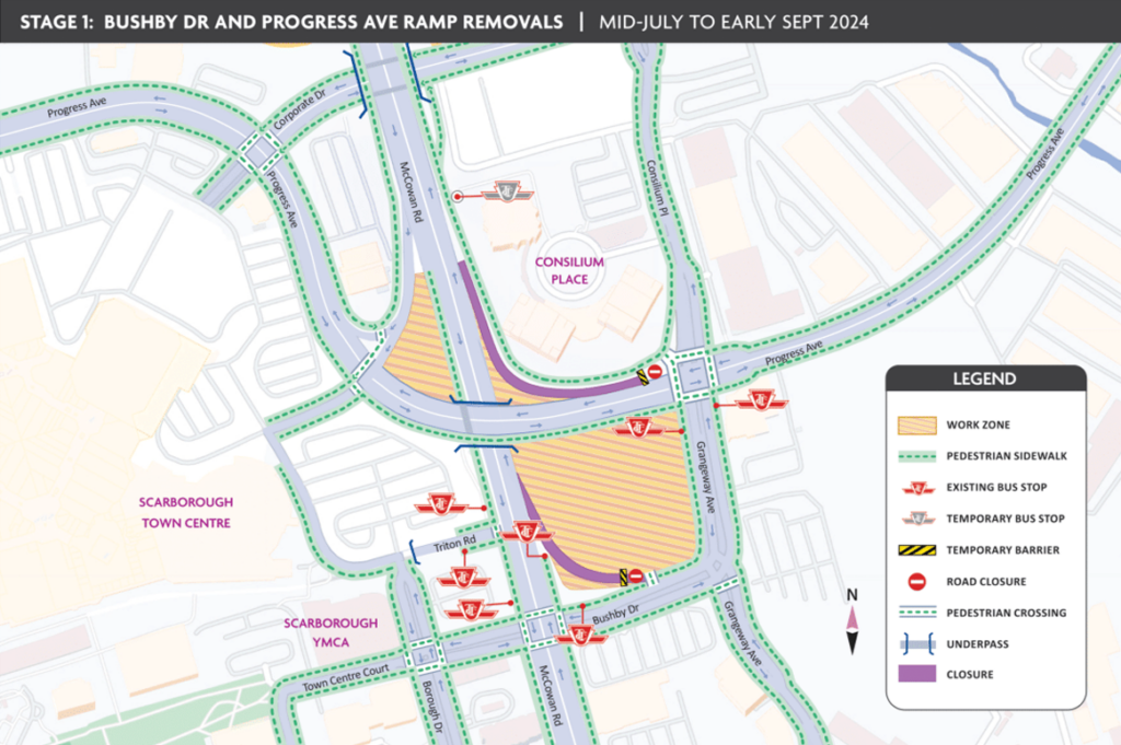 Progress Avenue Bridge Closure and Demolition - STC Mall